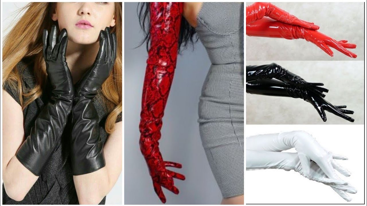 latex long gloves/ super stylish and attractive collection of leather ...