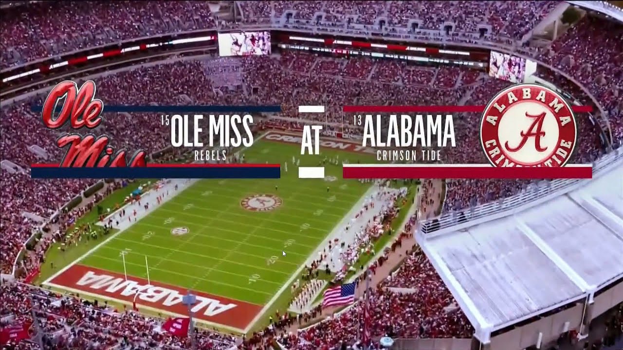 SEC on CBS intro | 15 Ole Miss @ 13 Alabama | 9/23/2023 - YouTube
