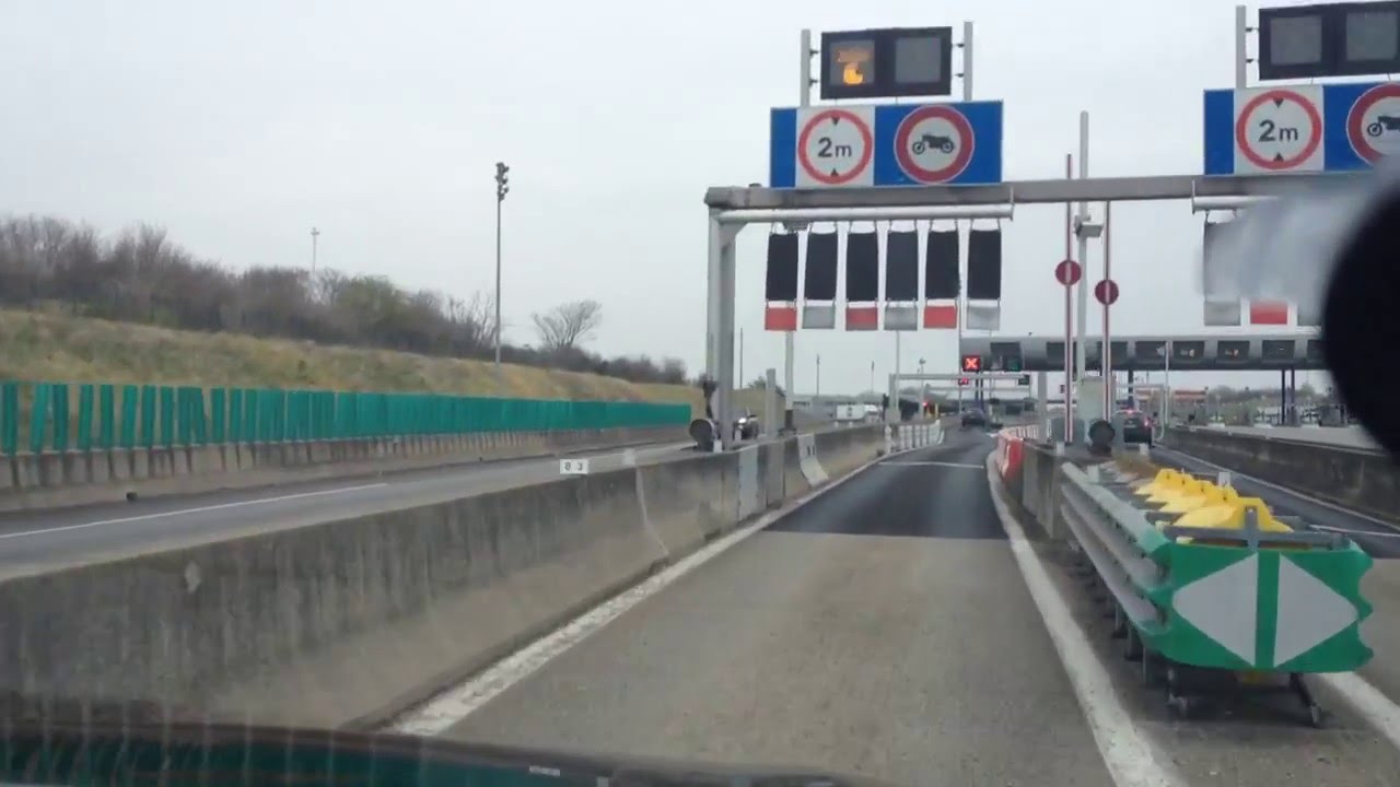 Télépéage 50 km/h (Gare de péage de Montesson) Autoroute A14 - YouTube