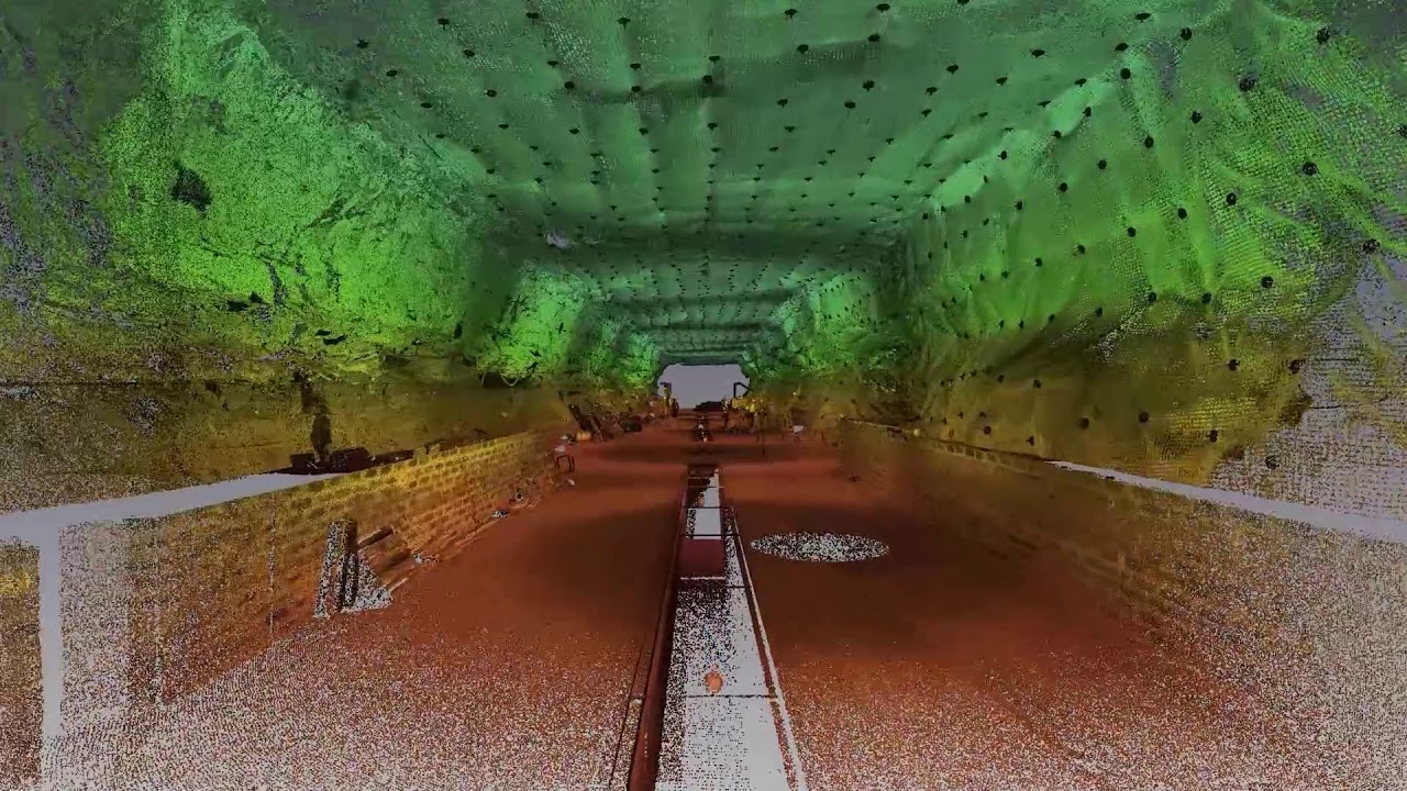 Underground copper mine- laser scanning- Pointools - YouTube