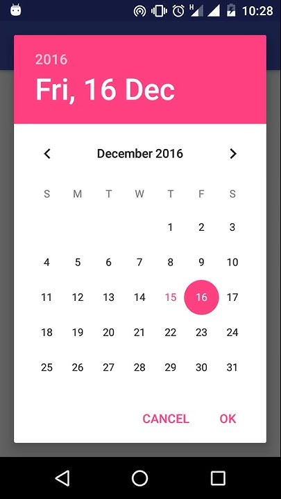 Android date picker dialog - YouTube