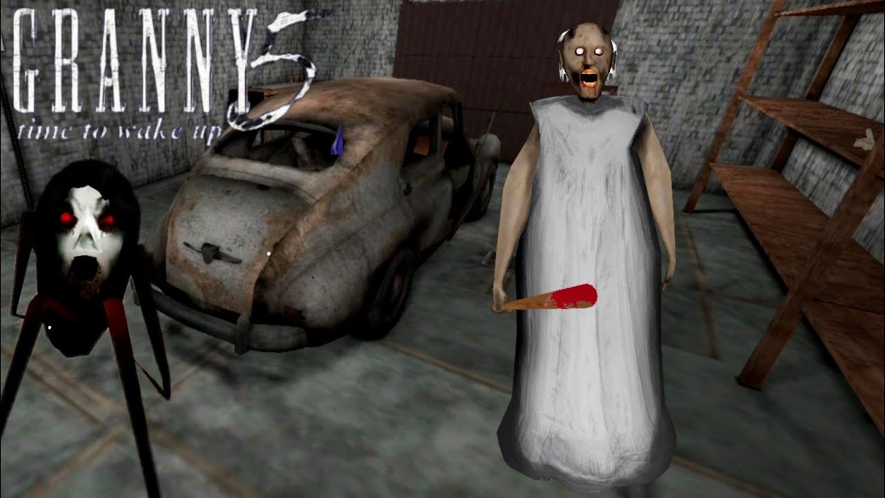 Granny V1 8 In Granny 5 Time To Wake Up Mod Car Escape Youtube
