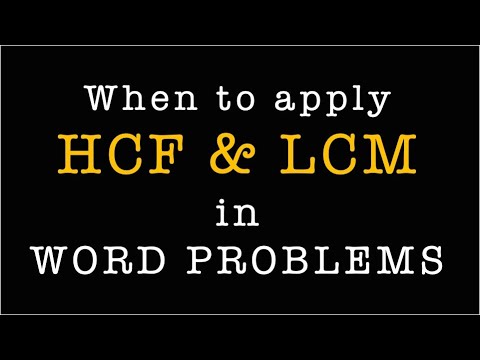 When to apply HCF or LCM in Word Problems | Excel at Math - YouTube