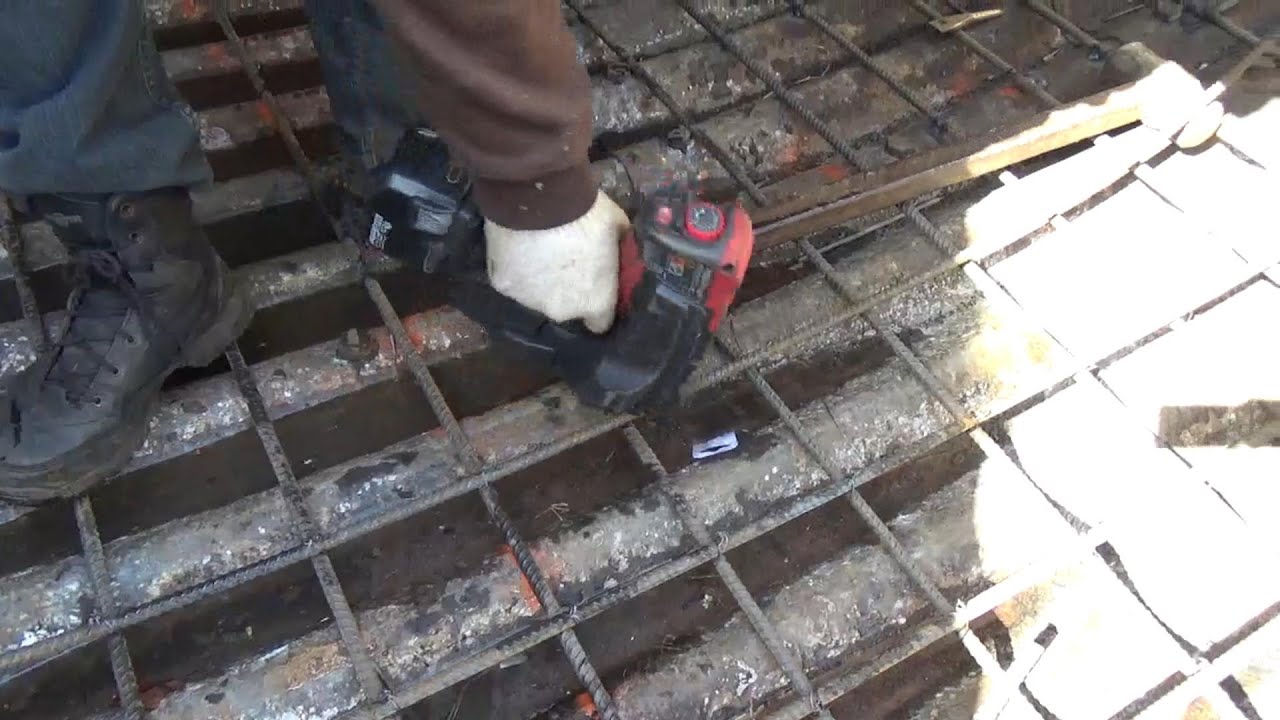 MAX Rebar Tie Gun Twin Tier - YouTube
