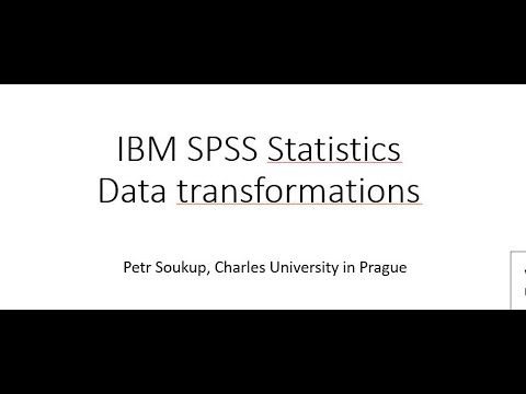 Intro to IBM SPSS Statistics II - data transformation - YouTube
