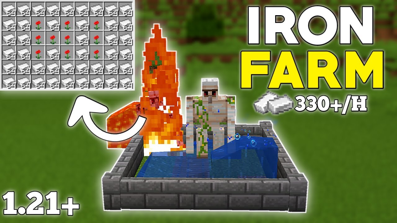IRON FARM Tutorial in Minecraft 1.21! - YouTube