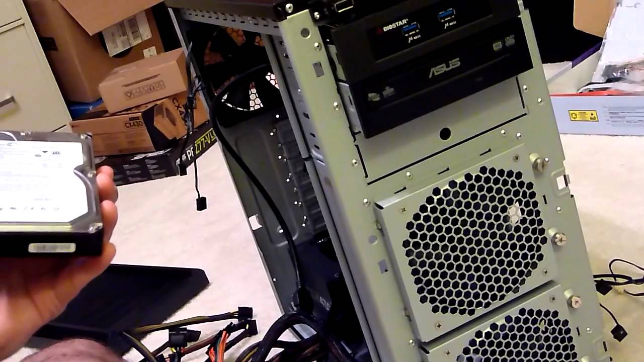 PC 14: Installing Hard drives into the PC - YouTube