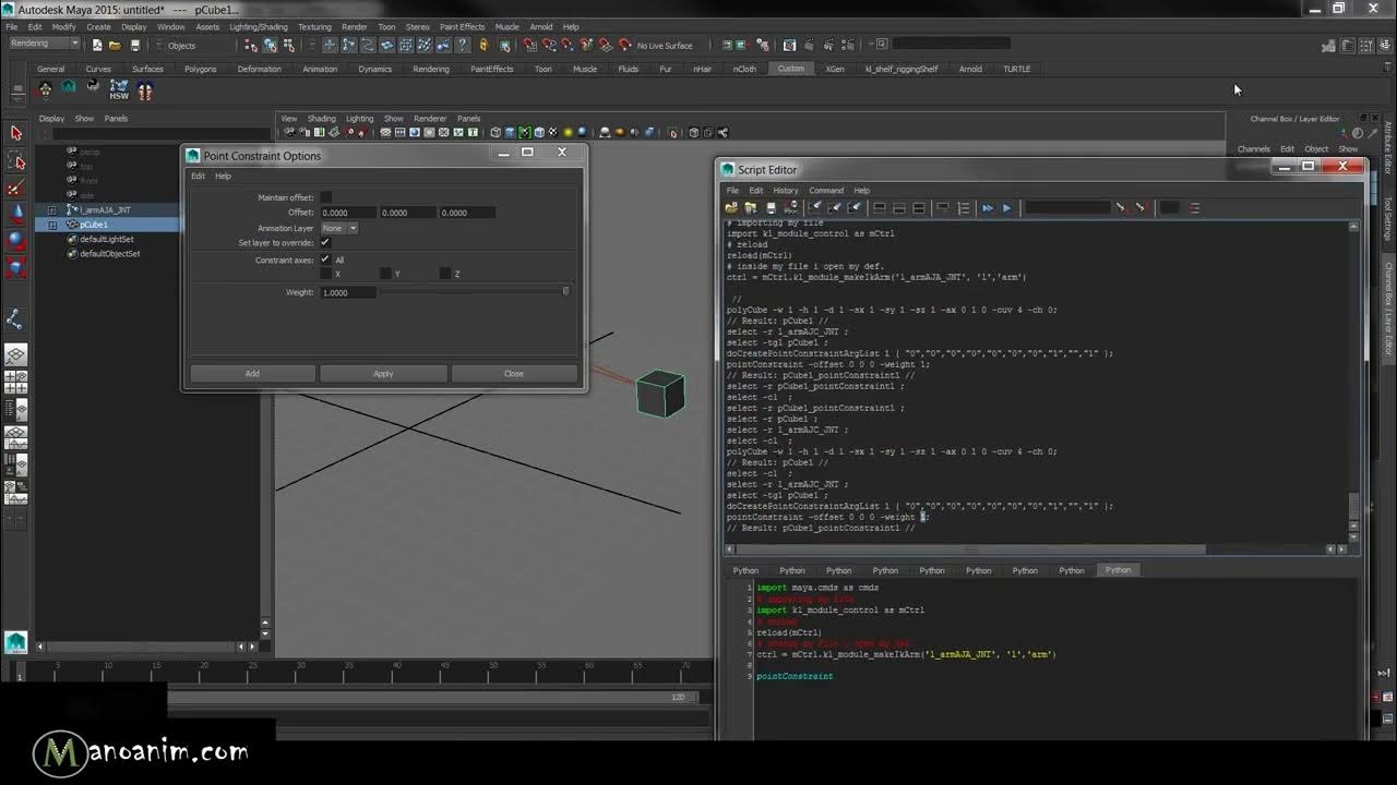 MAYA-PYTHON TUTORIAL pt8 - 101 moving objects with python - YouTube