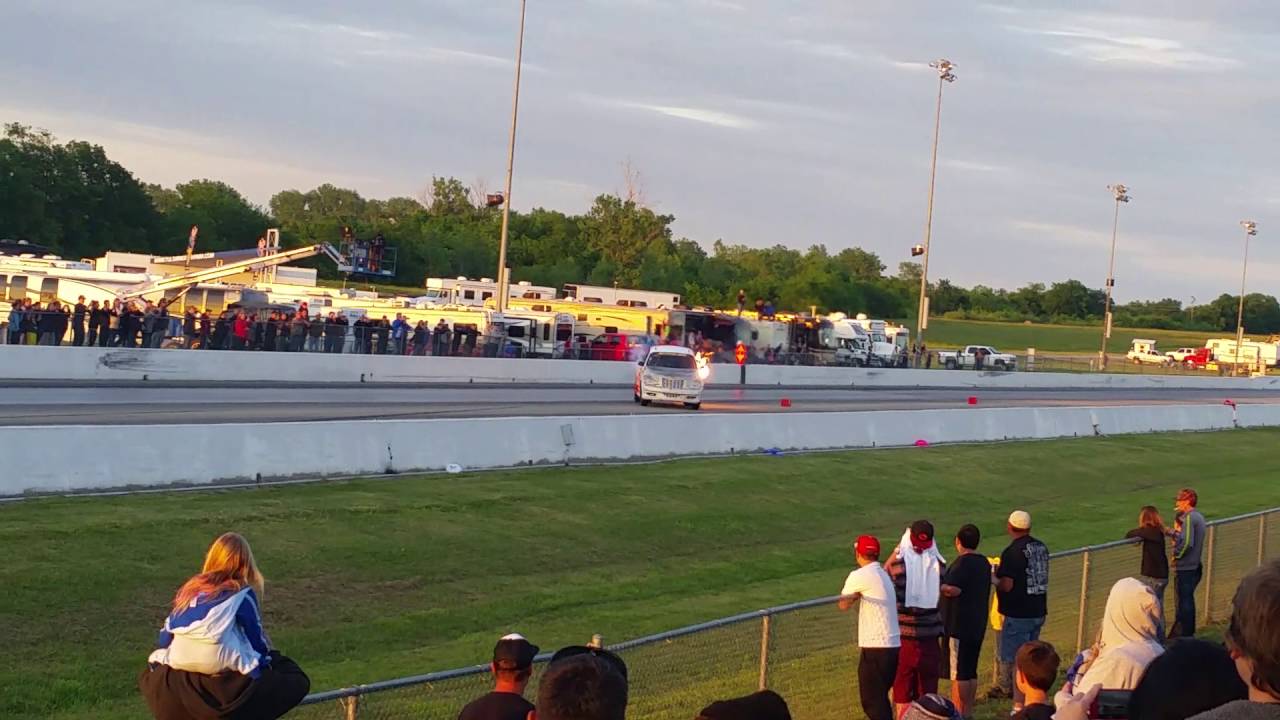 Drag Racing - PT Cruiser spits fire and pops wheelies! - YouTube