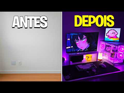 TRANSFORMEI meu QUARTO GAMER no AP NOVO! 🔥 (Setup Gamer 2026 – Projeto)