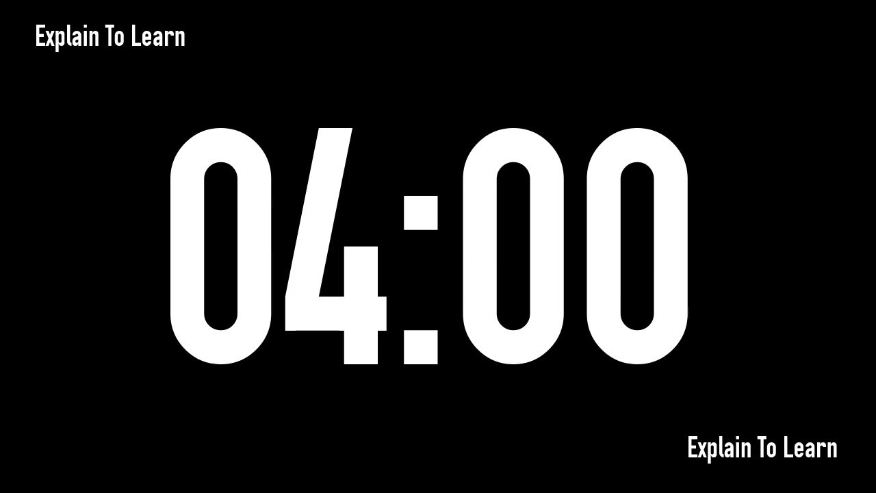 4 minutes countdown timer for school - YouTube