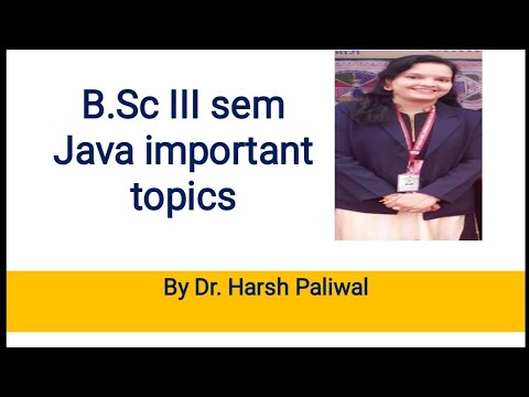 B.Sc III Java important topics - YouTube