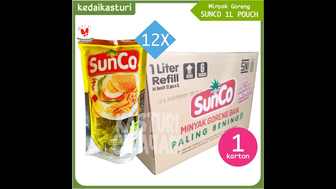 Sunco 1 Liter Pouch - Unboxing Karton Minyak Goreng - YouTube