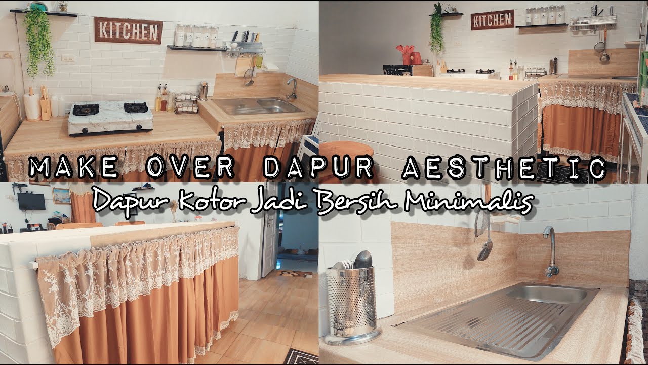 MAKE OVER DAPUR LOW BUDGET|DAPUR HITAM ABU JADI LEBIH AESTHETIC ALA ...