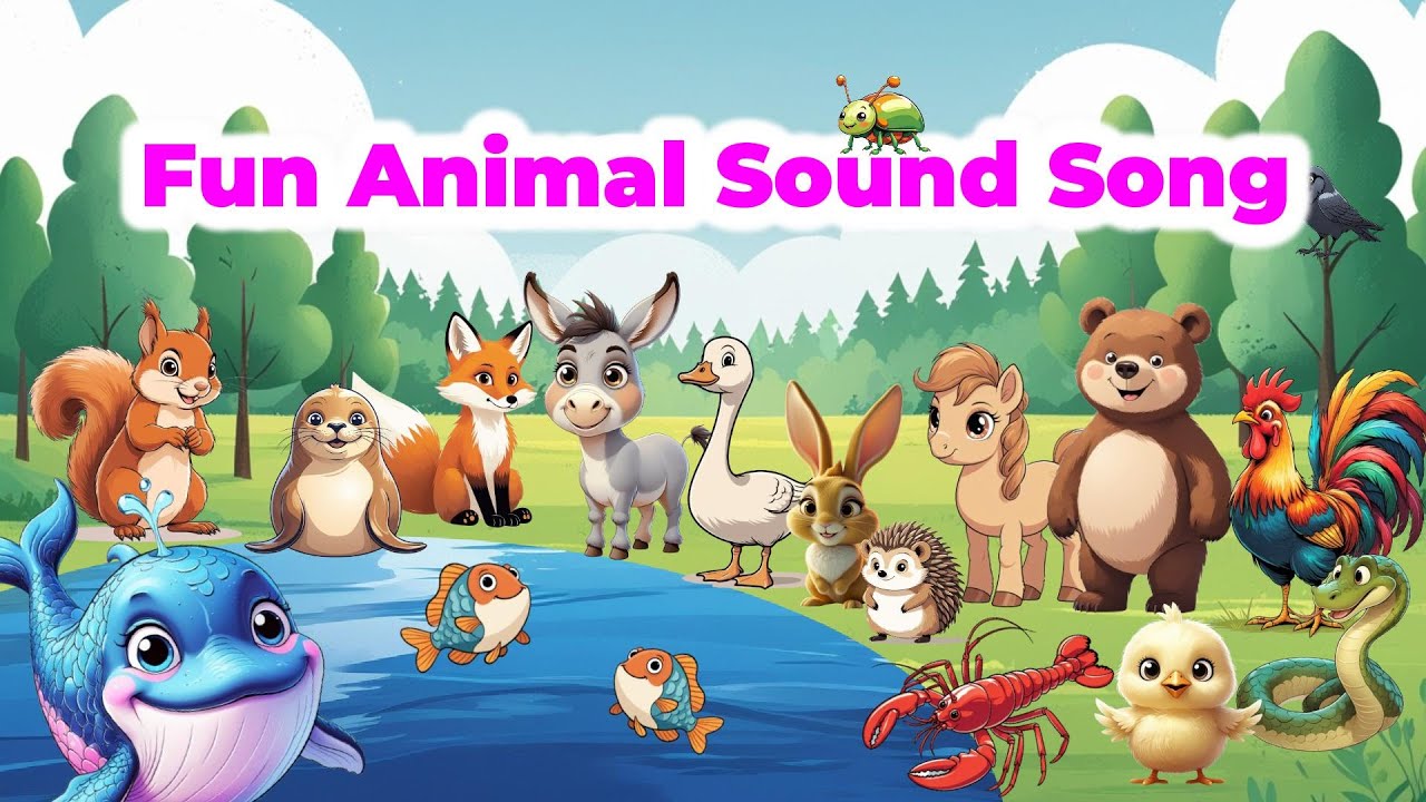 Animal Sounds Song 🎶 Fun Noises Game for Kids & Toddlers - YouTube