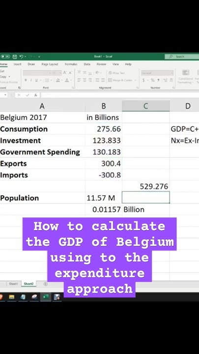 How to calculate GDP using expenditure approach #macro #gdp - YouTube