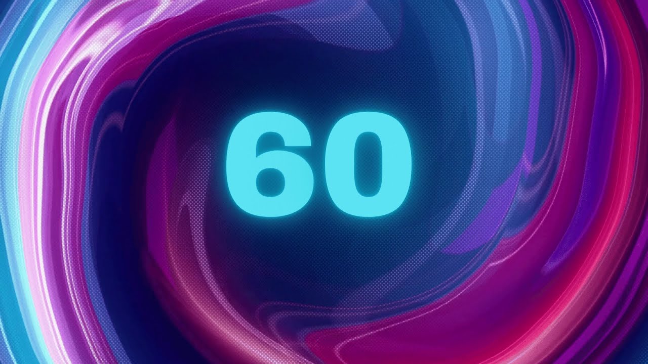 ⏲️ 60 Second CountDown Timer [4K] - Simple bright coundown video #Countdown #Timer Video - YouTube