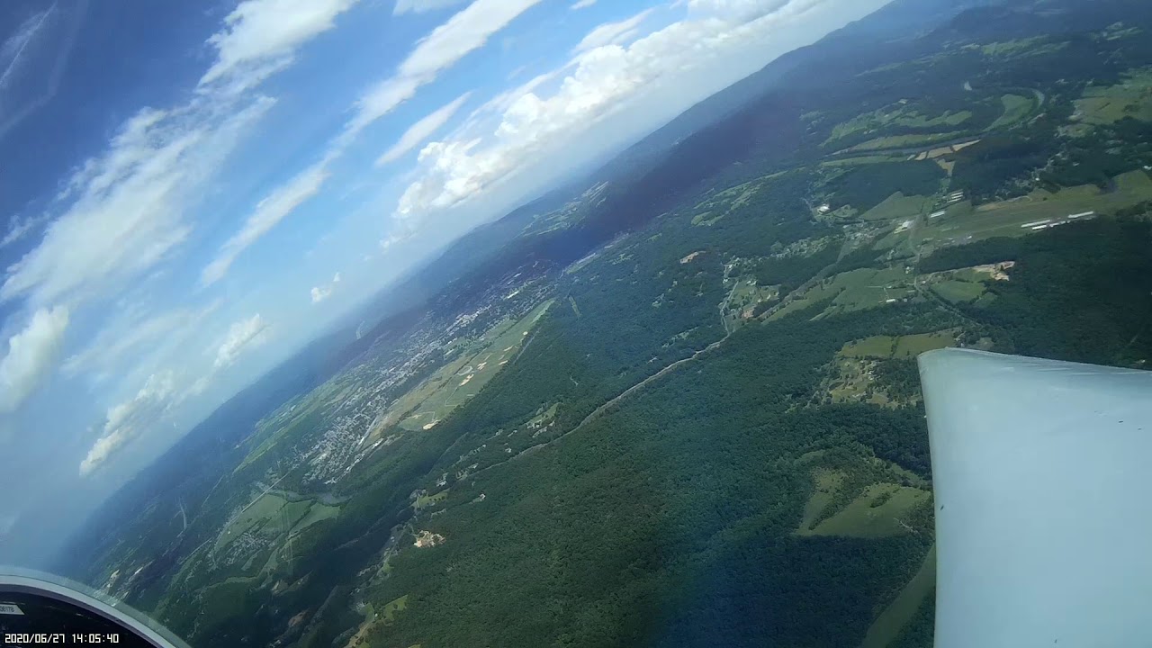 Sprite 1-36 Glider thermaling with friend over Front Royal VA - YouTube