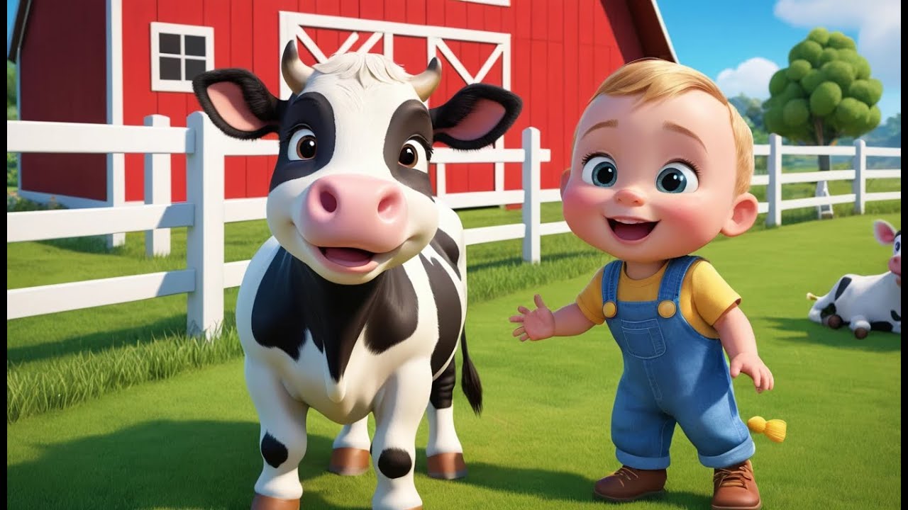 Baby Cow Say Moo Moo Moo | Fun Farm Animal Song for Kids | Learning ...
