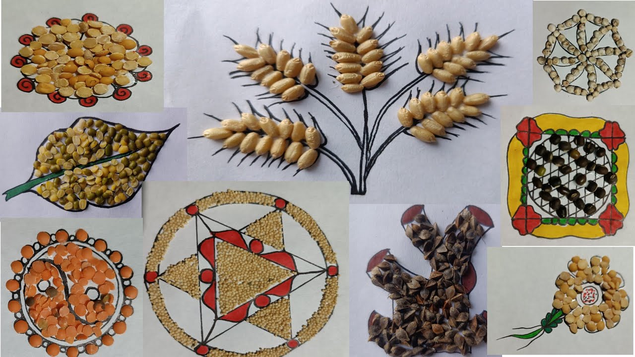 Pulses Craft Ideas, Pulses Craft Work, Pulses Art & Craft // Diy ...