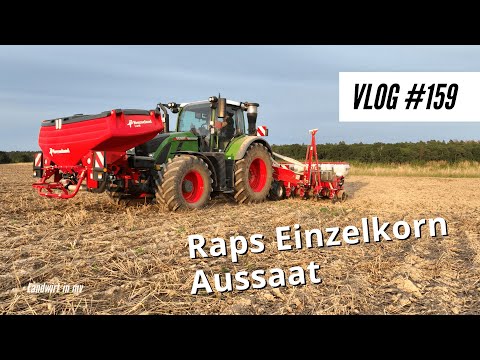 Vlog #159 Raps Einzelkorn Aussaat mit Fendt 724 One zu einer Kverneland Optima