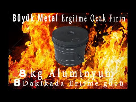 7 KG ALÜMİNYUM 8  DAKIKADA ERİTİYOR  | Büyük Metal Eritme Döküm Ocak Fırın