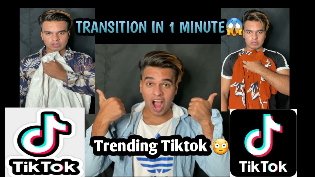 Tiktok Trending Transition in 1 minute | cloths changing transition ...