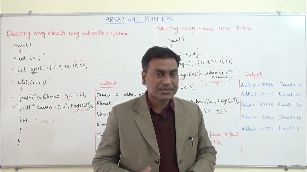 15. Accessing array elements using pointers | Pointers | Data Structures - YouTube