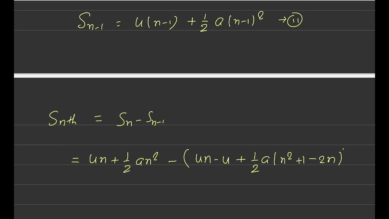 A particle have initial velocity u and constant acceleration a. find out displacement in nth ...
