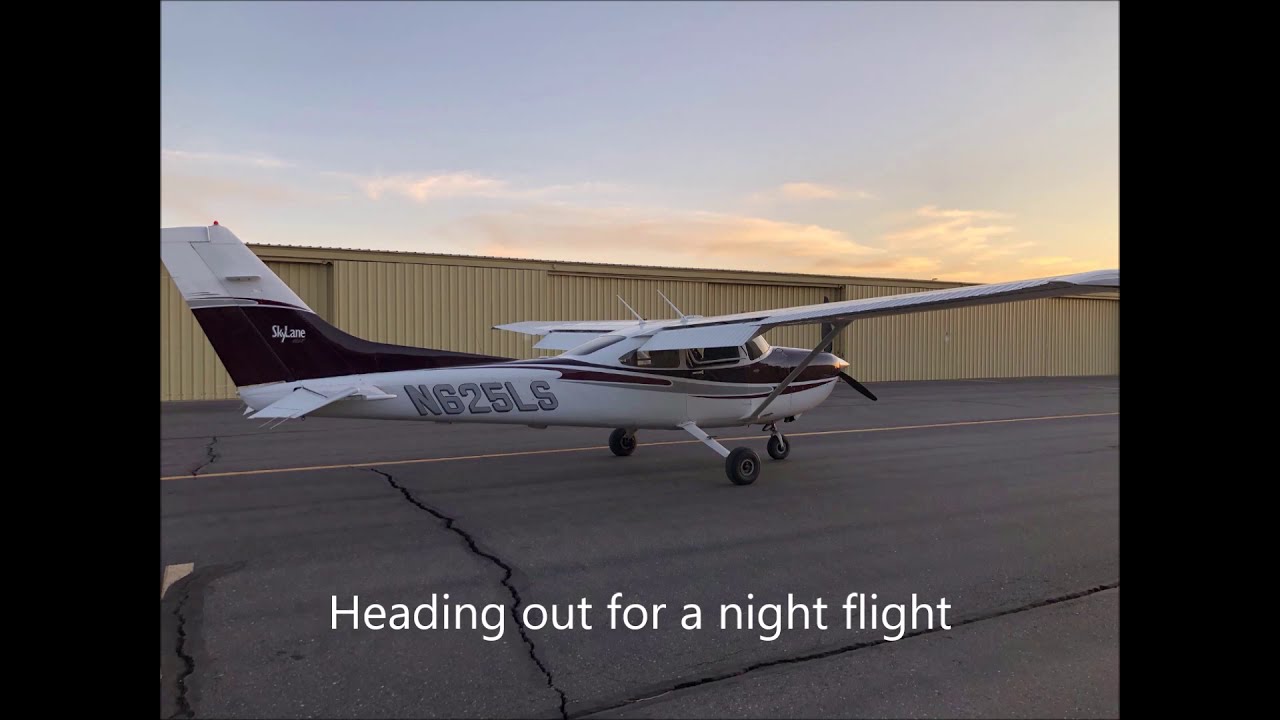 Night Flight in a Cessna 182T G1000 - YouTube