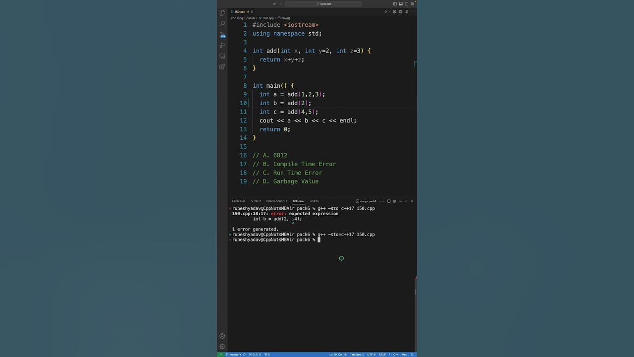 Empty Parameter To A Function In C Or C Cppprogramming Youtube 0054