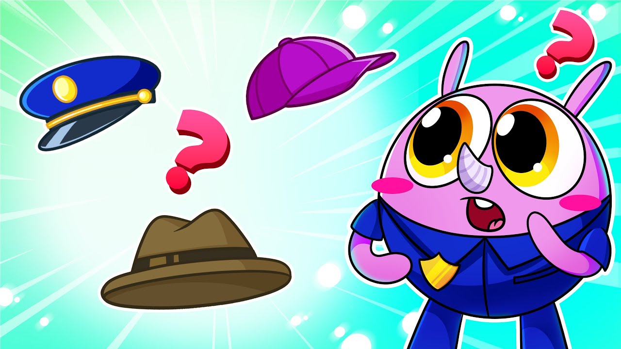 Whose Hat is This? 👒 🎩 🧢 More Funny Cartoons for Kids About Funny Hats by 4 Friends - YouTube