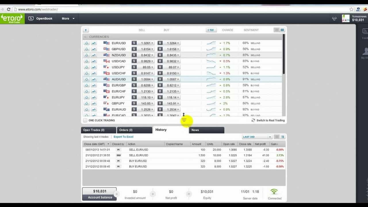PLATFORM OPTIONS - Webtrader 2.0 by eToro - YouTube