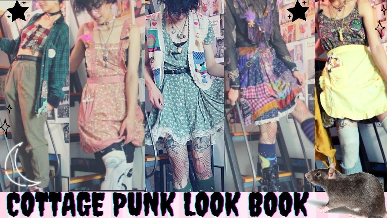 Cottagecore/Corvidcore/Punk Look Book - YouTube