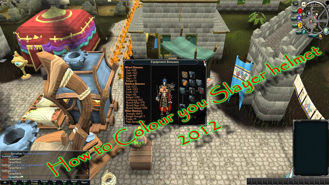 RuneScape How to colour your Slayer helmet 2012 [HD] - YouTube