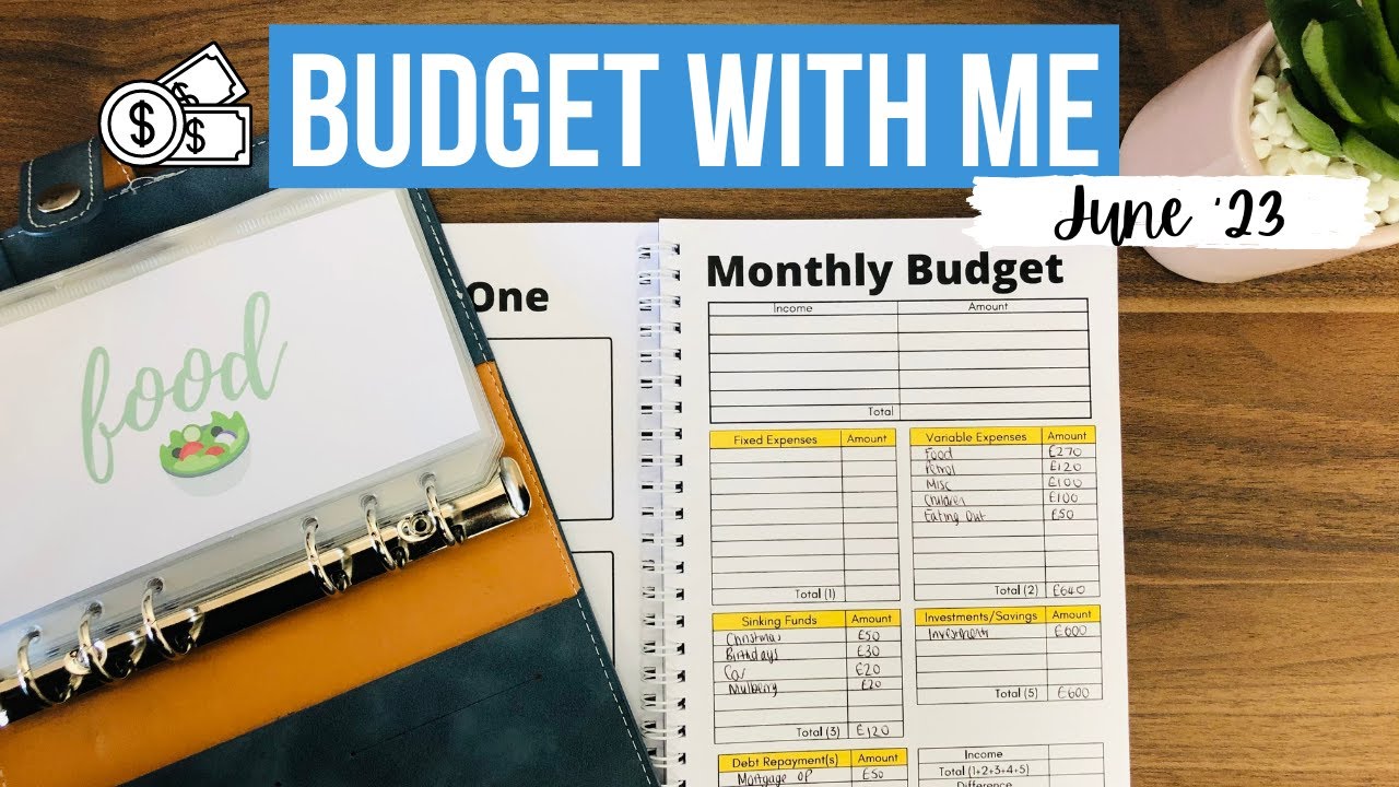 BUDGET WITH ME June 2023 | Single Parent Budget | Low Inome Budget ...