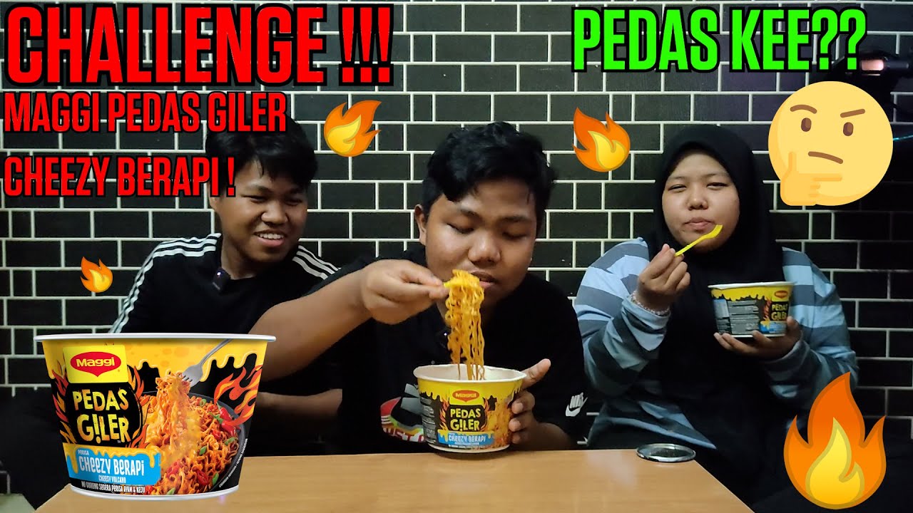 CHALLENGE MAGGI PEDAS GILER CHEEZY BERAPI 🔥🔥!!! (Mukbang Malaysia ...