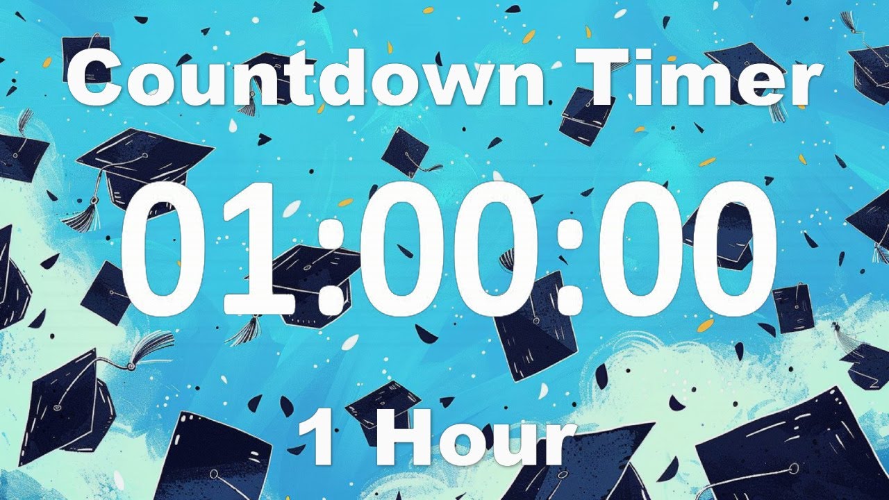 1 Hour Timer Graduation Caps (No Music, Bell at the End) - YouTube