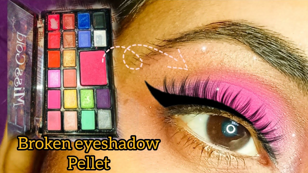 eyeshadow tutorial by using cheap quality broken 💔 eyeshadow palette ll ...