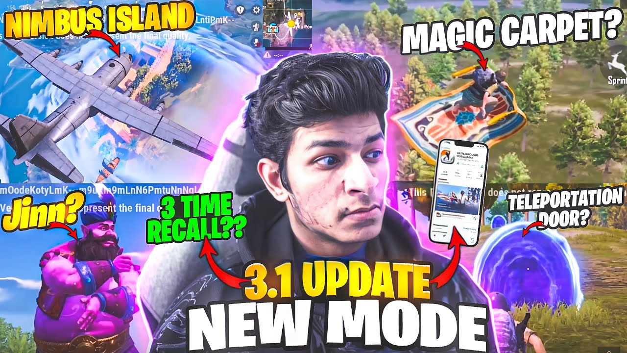 😱 BGMI NEW UPCOMING UPDATE 3.1 | NIMBUS ISLAND: Magic Carpet | LegendX - YouTube