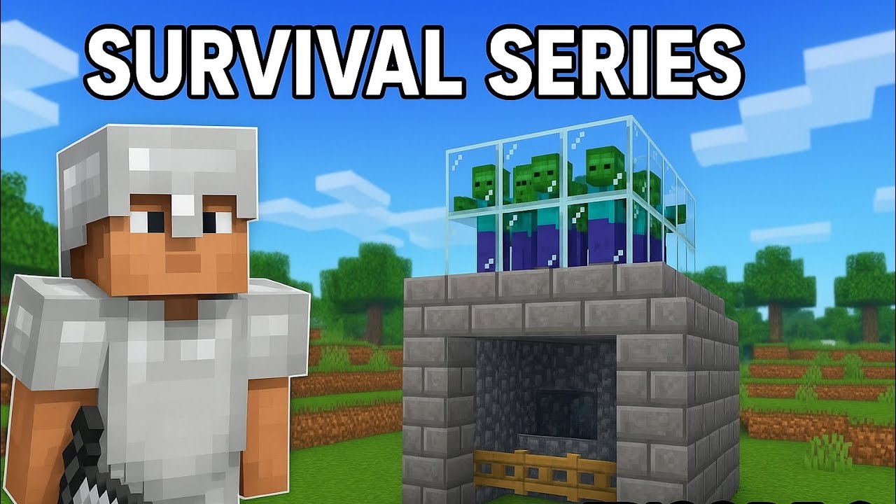 I made iron armor and mob farm || minecraft survival series ep-02 ...