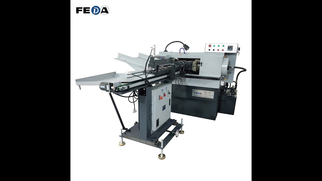 FEDA automatic thread rolling machine FD-15T - YouTube