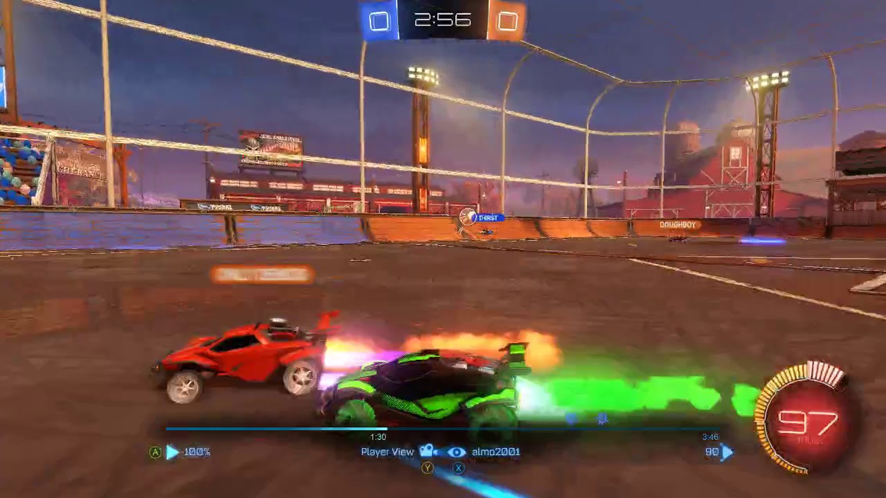 Rocket League ranked game at about Platinum 2 level. - YouTube
