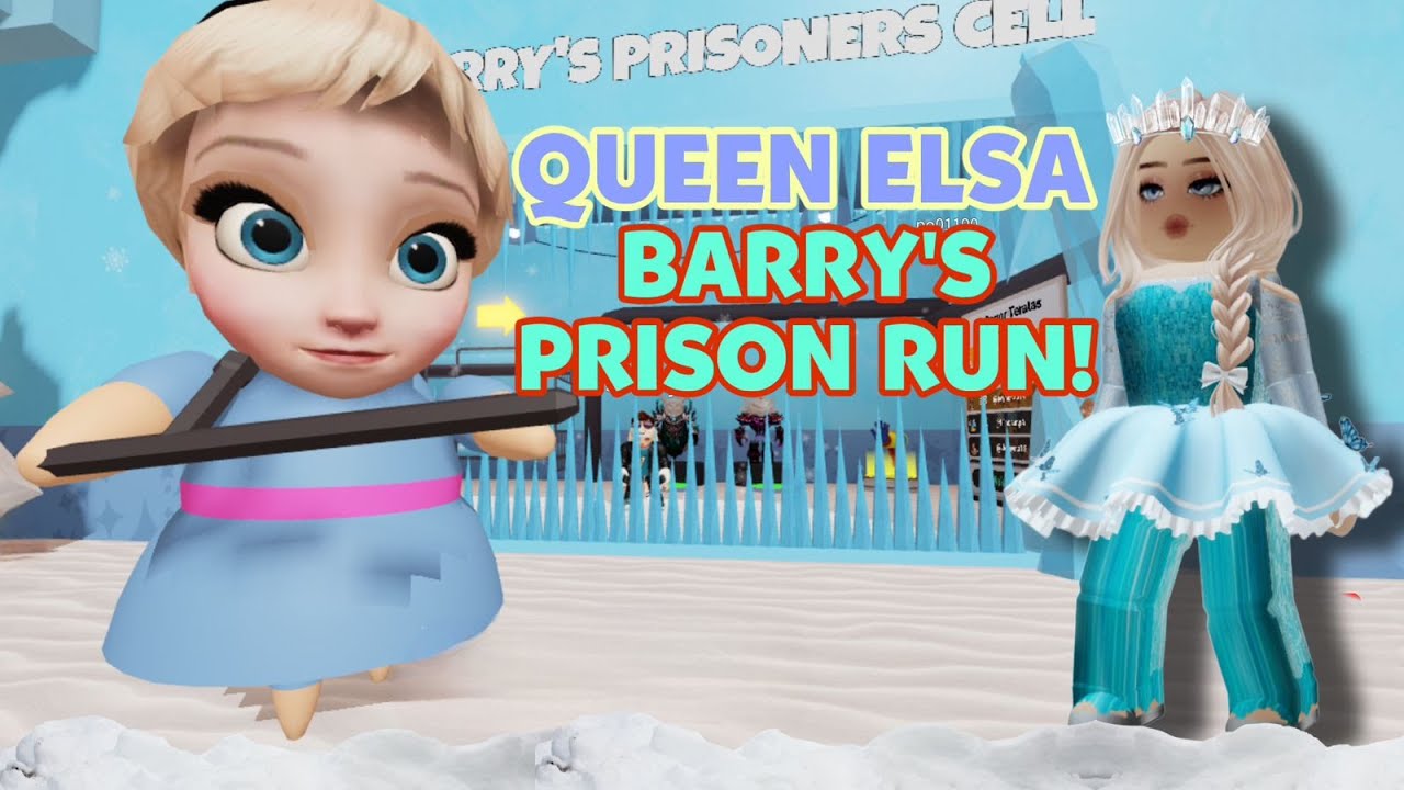 ROBLOX QUEEN ELSA BARRY'S PRISON RUN! OBBY ROBLOX GAMEPLAY WALKTHROUGH ...