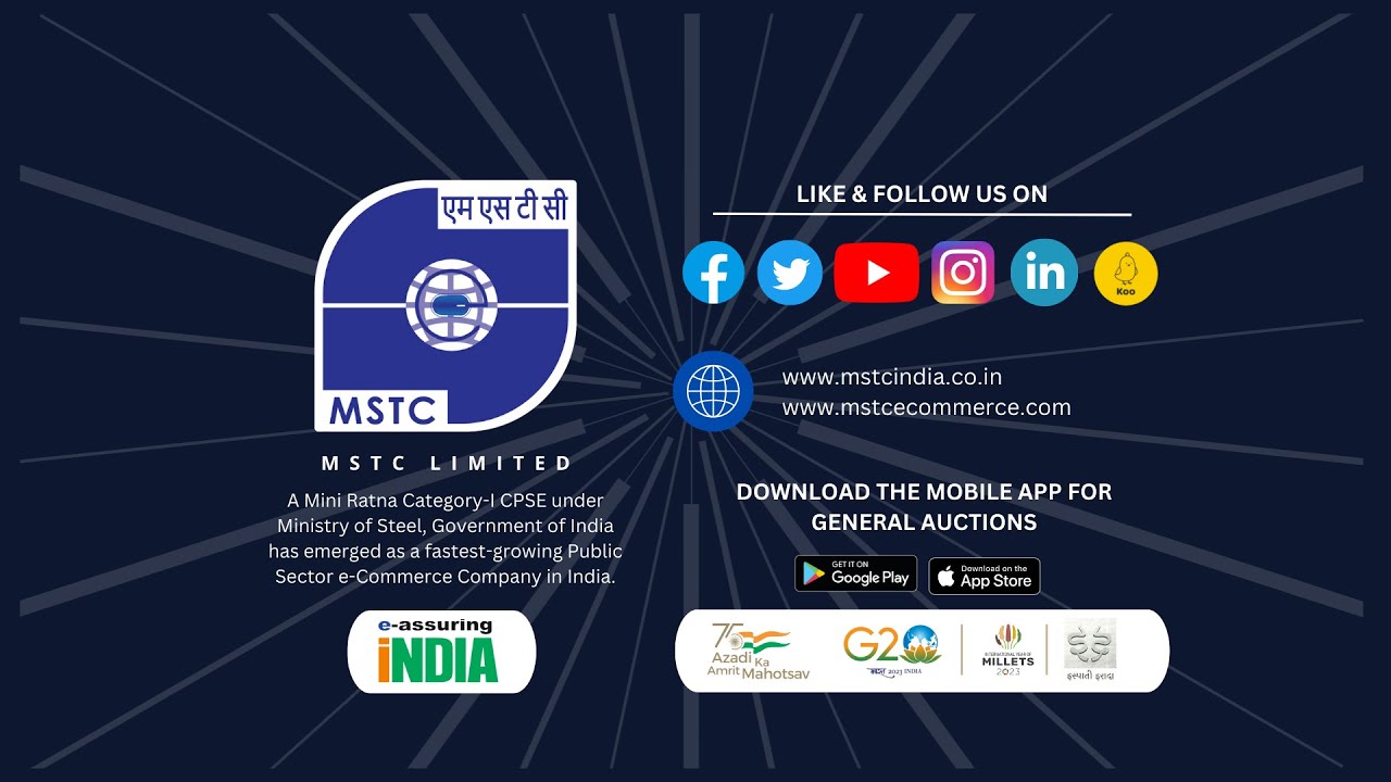 MSTC Launches India s First ELV Portal YouTube