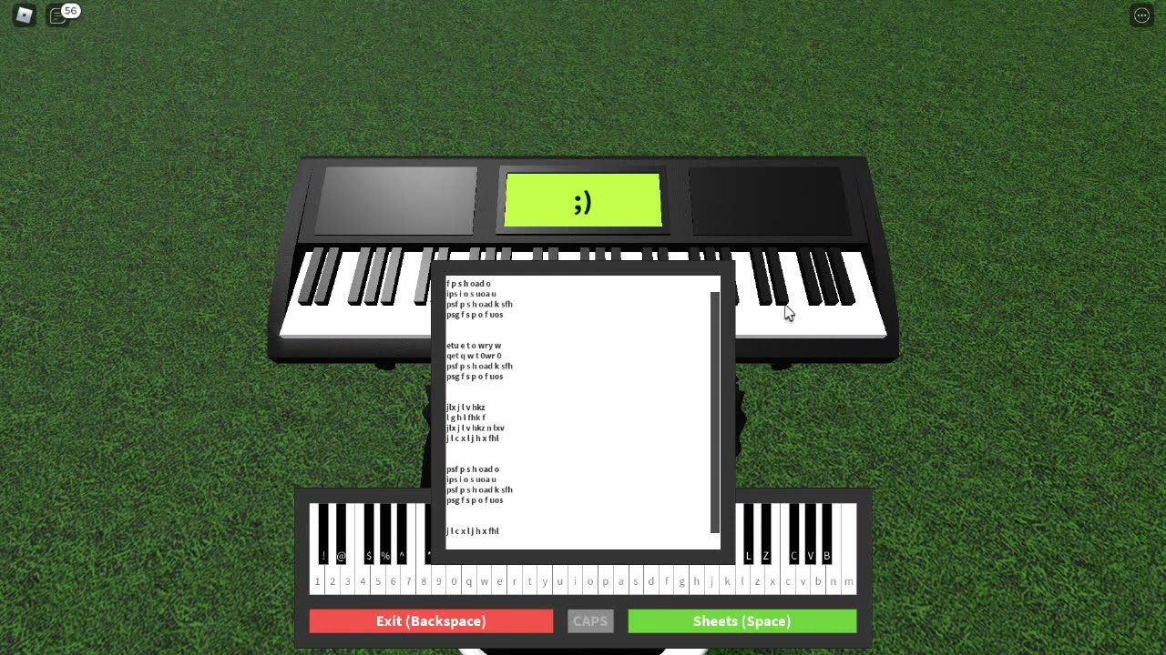 doki doki literature club - piece by piece [Roblox Piano Sheet] - YouTube