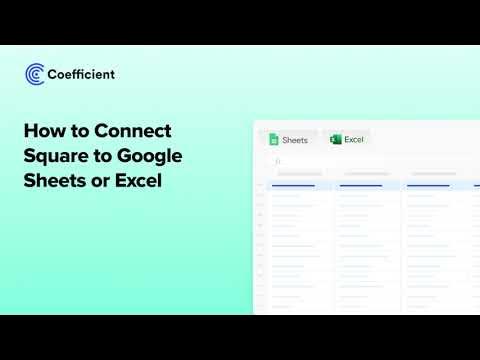 How to Connect Square to Google Sheets or Excel - YouTube