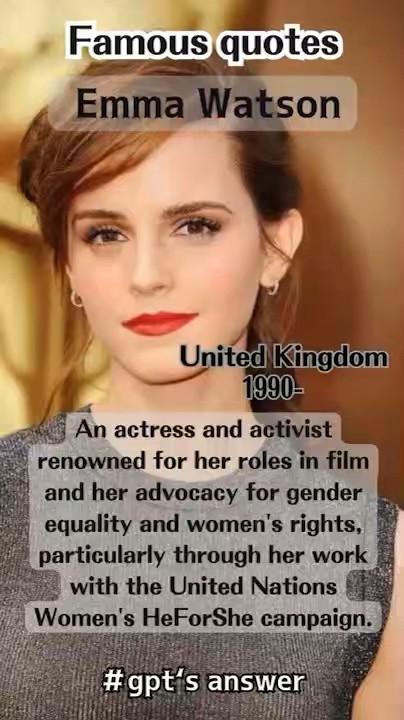 Let ChatGPT explain Emma Watson's famous quote! #quotes #chatgpt # ...