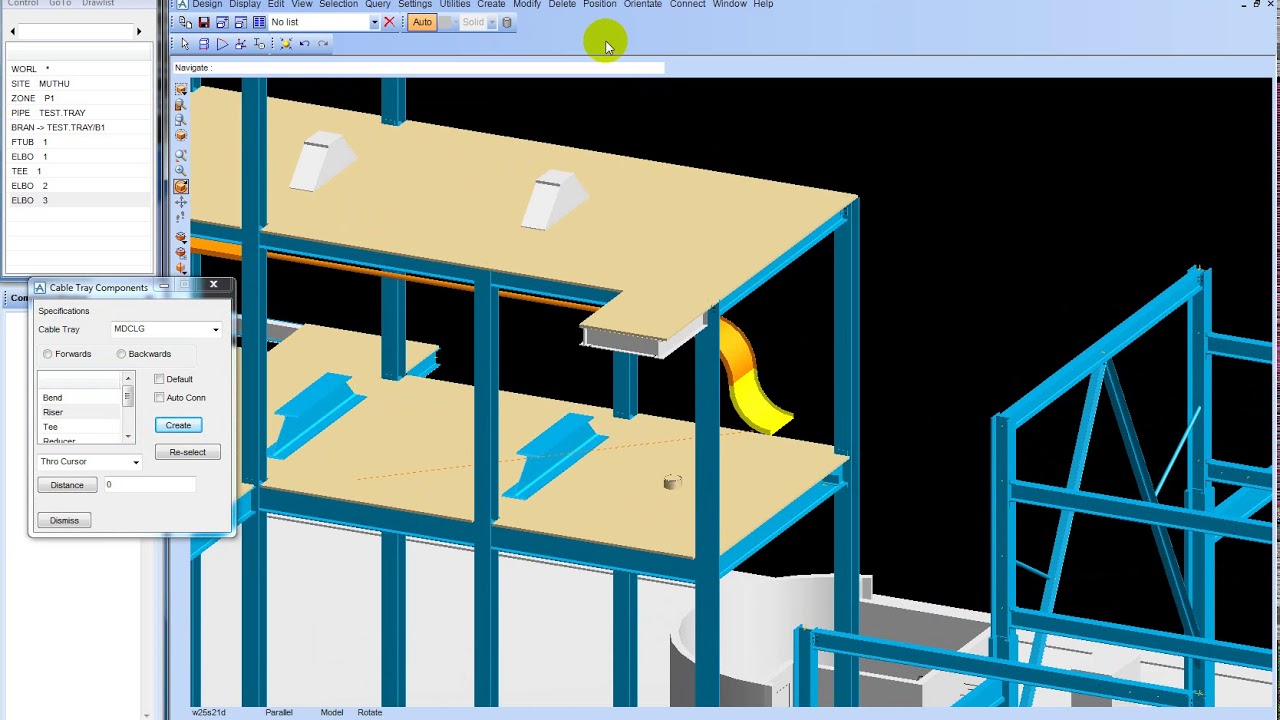 cable tray modelling with plotplan - YouTube