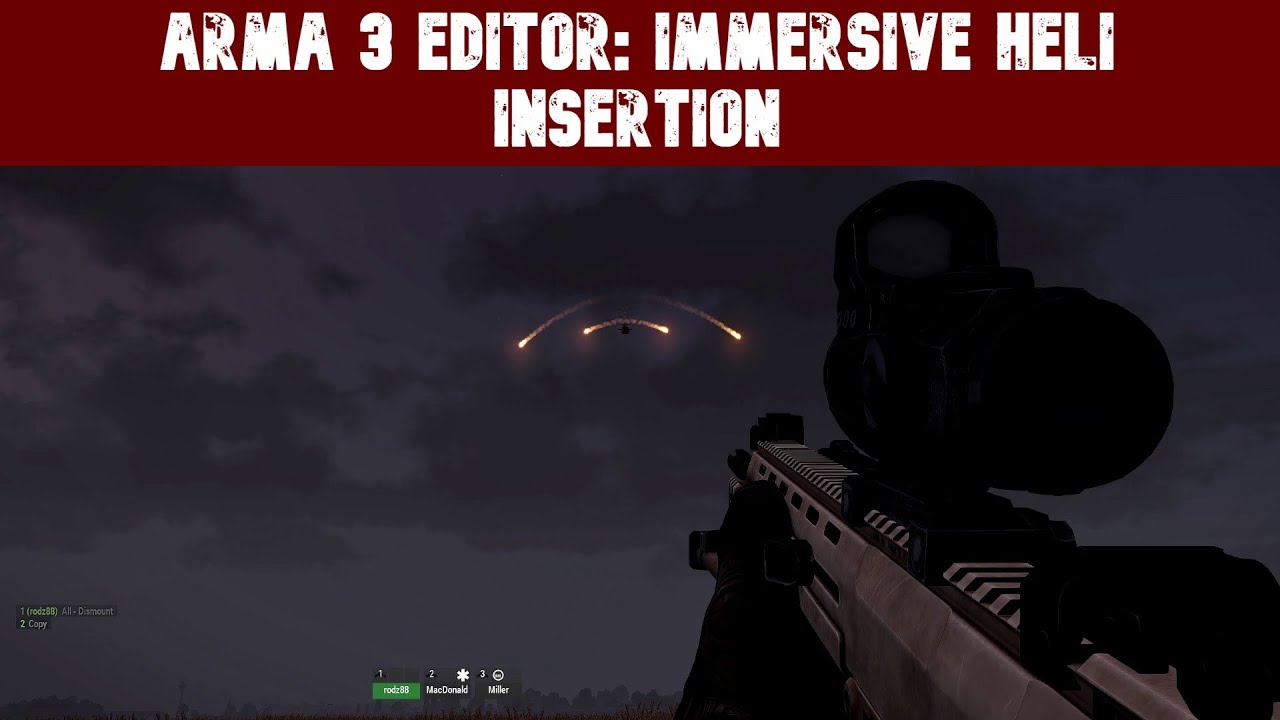 ARMA 3 Mission Editor Tutorial: Immersive Heli Insertion - YouTube
